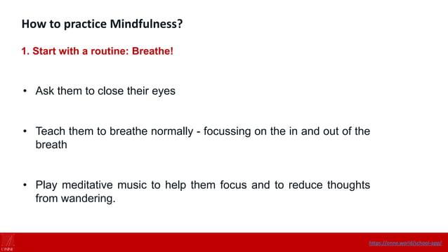 How to practice mindfulness in school classroom | PPTX | Brain and Nervous System Disorders ...