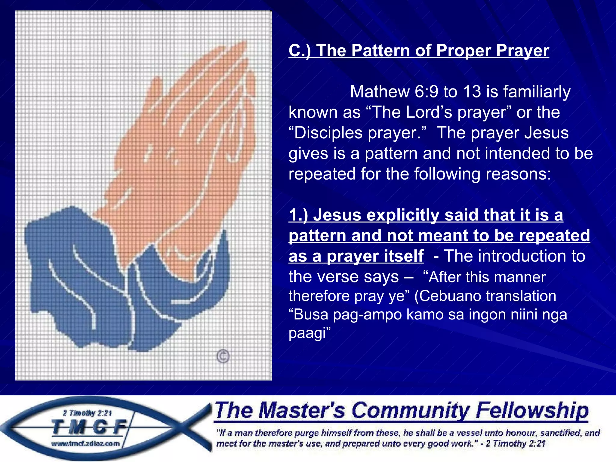 How to pray - part 1 | PPT