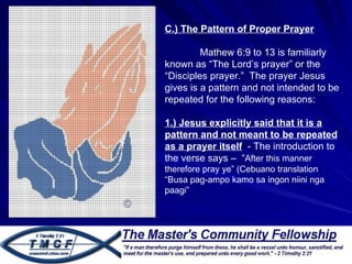 How to pray - part 1 | PPT