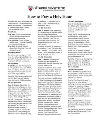 How to pray a holy hour | PDF
