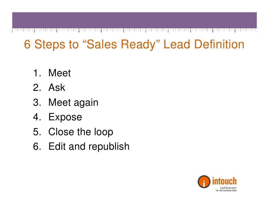 How To Precisely Define A Lead Before Marketing Begins