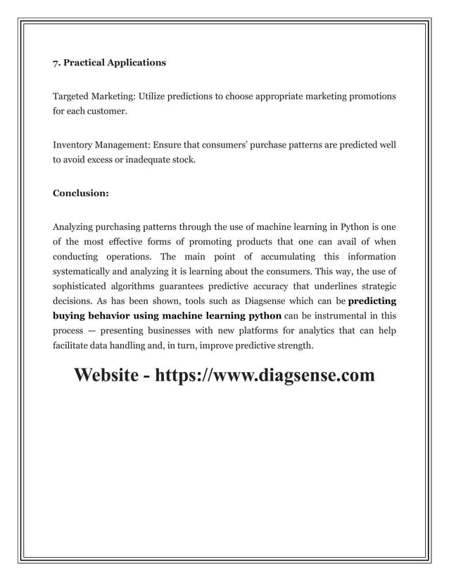 How to Predict Buying Behavior with Machine Learning Algorithms in Python | PDF