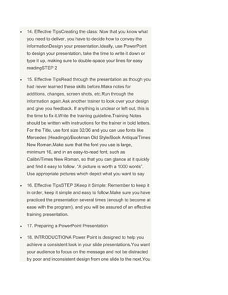 How to prepare a basic training module | DOCX