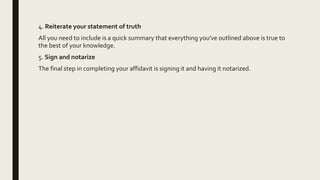 How to Prepare an Affidavit. | PPTX