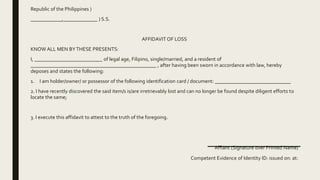 How to Prepare an Affidavit. | PPTX