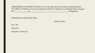 How to Prepare an Affidavit. | PPTX