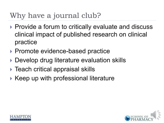 How to prepare an effective journal club | PPTX