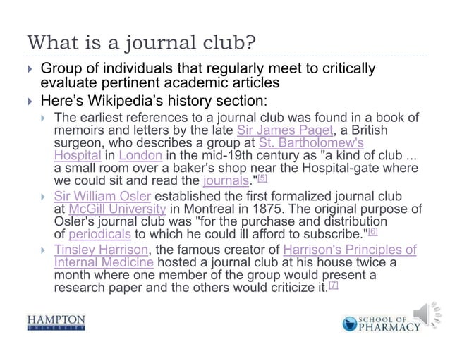 How to prepare an effective journal club | PPTX