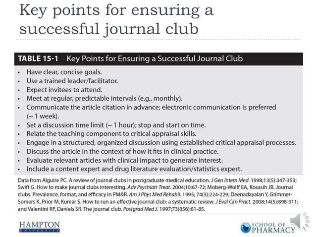 How to prepare an effective journal club | PPTX