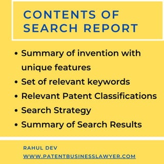 How to Prepare a Patent Search Report | PDF