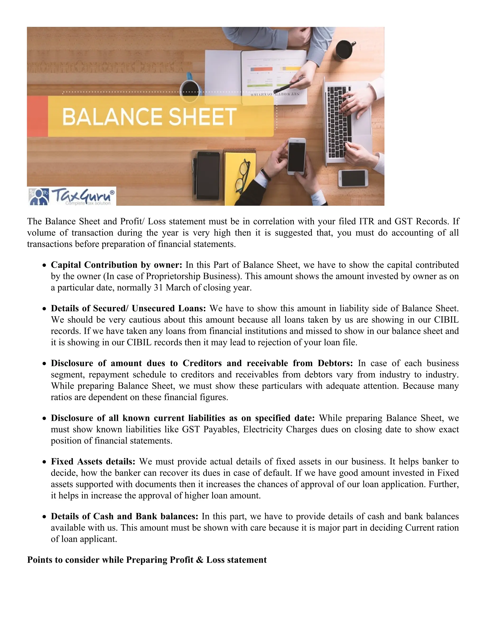 How To Prepare Balance Sheet For Bank Loan | PDF