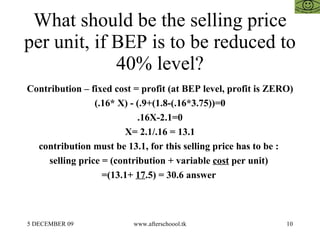 How To Prepare Cost Sheets And Analyse Costs | ODP