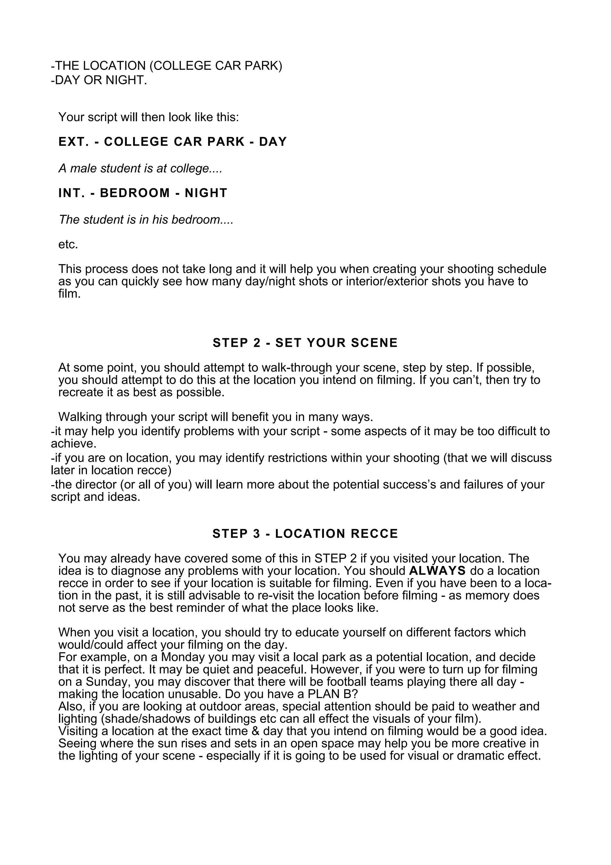 How To Prepare For A Film Shoot GUIDE | DOC