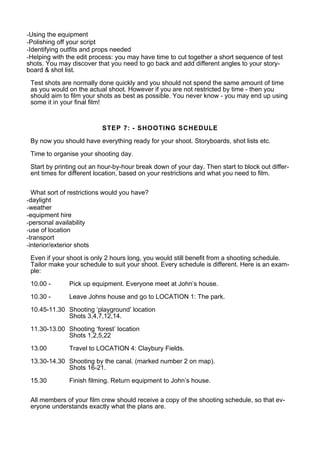 How To Prepare For A Film Shoot GUIDE | DOC