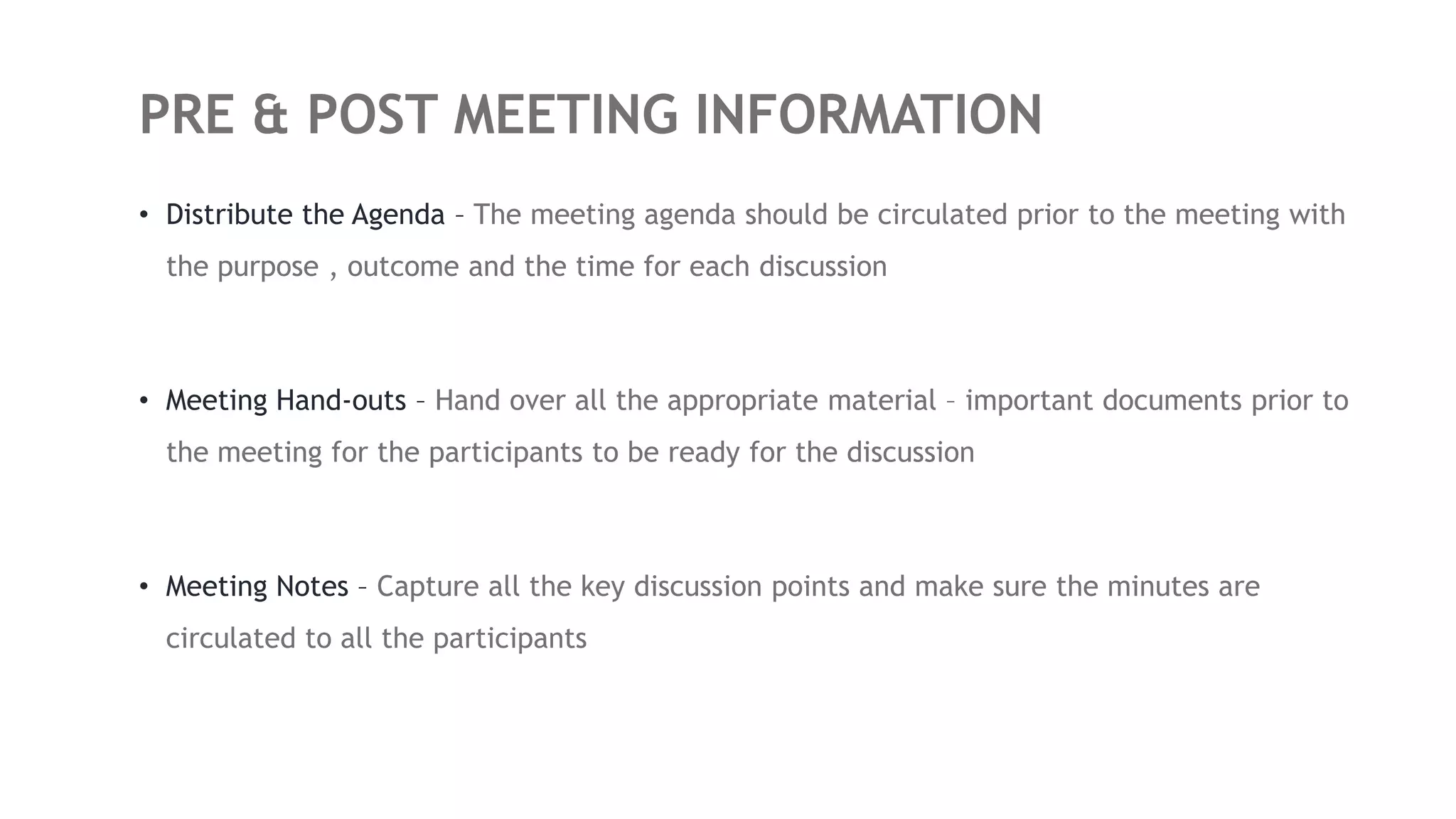 How to prepare for a meeting | PPTX