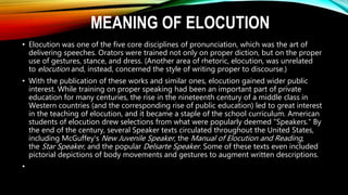 Elocution