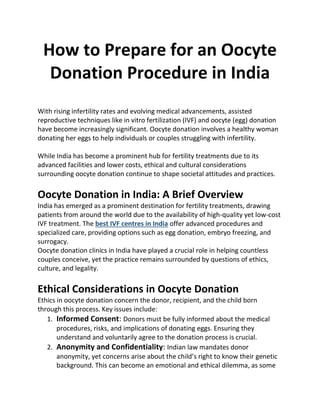How to Prepare for an Oocyte Donation Procedure in India.pdf