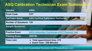 How to Prepare for ASQ Calibration Technician (CCT) Exam? | PDF
