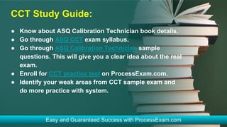 How to Prepare for ASQ Calibration Technician (CCT) Exam? | PDF