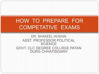 How to prepare for competative exams | PPT