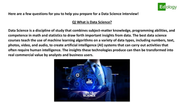 How to prepare for a data science interview? | PPTX