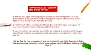 How to prepare for nata 2019 in one month | PPT