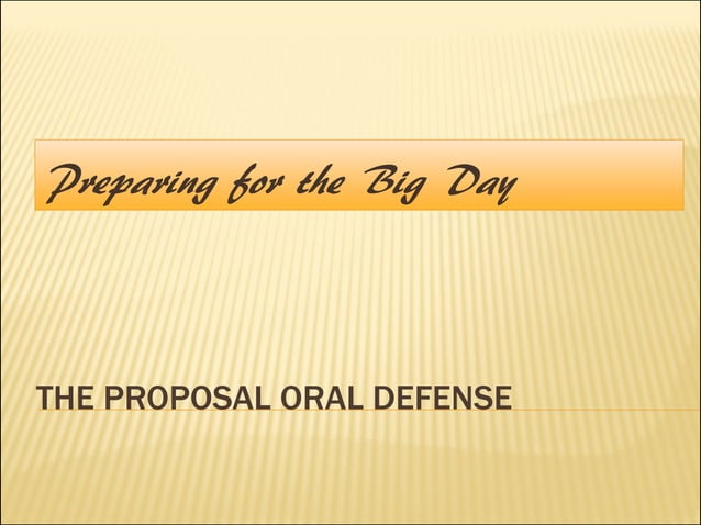 How to prepare for oral defense | PDF