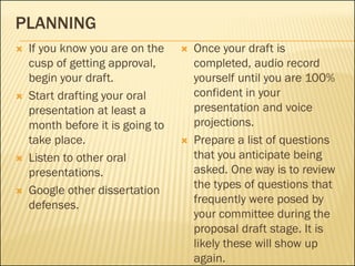 How to prepare for oral defense | PDF