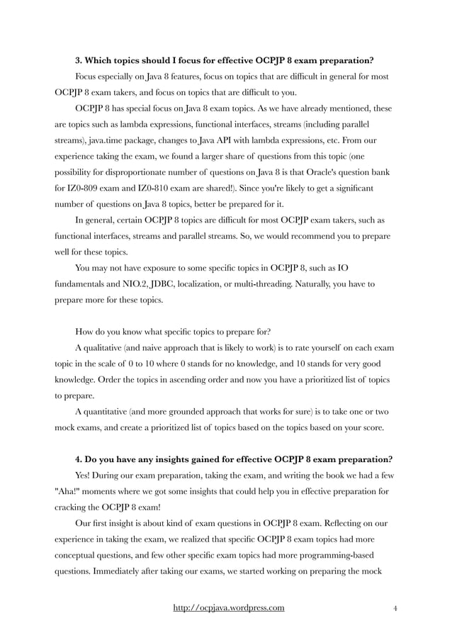 How to Prepare for the OCPJP 8 Exam? | PDF