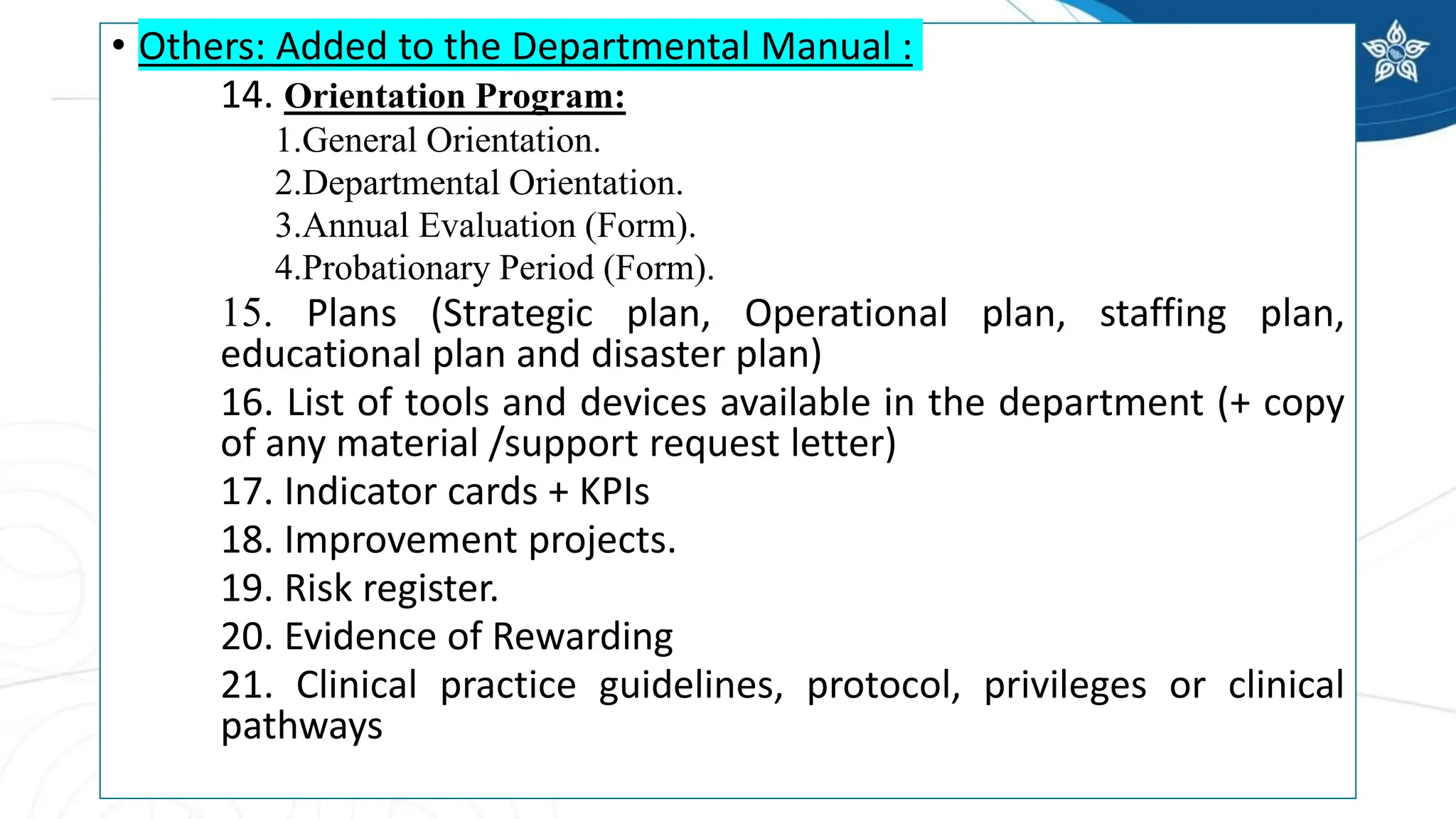 How to prepare a departmental Quality Manual ?.pptx