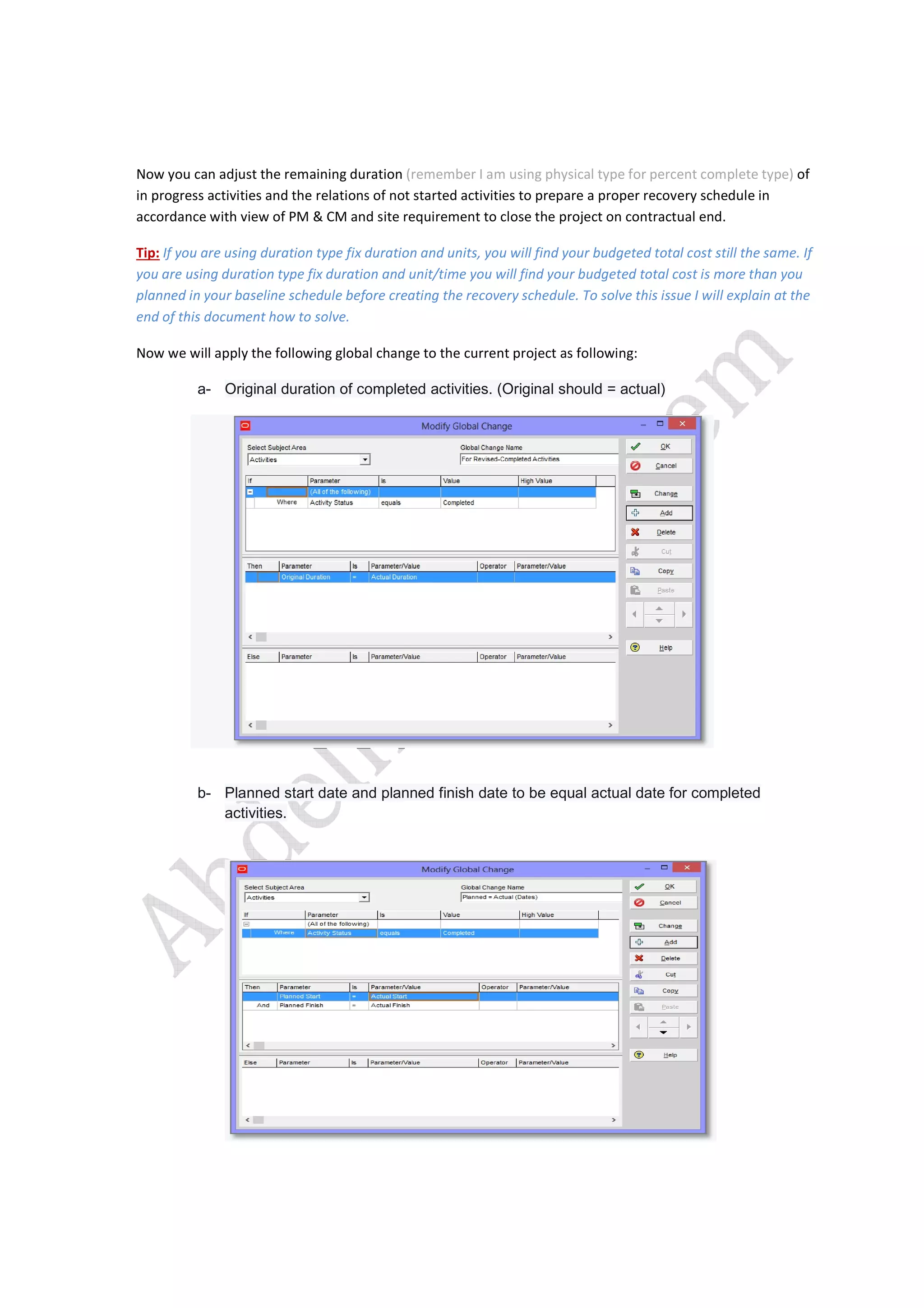 How to prepare recovery or revised schedule rev.2 | PDF