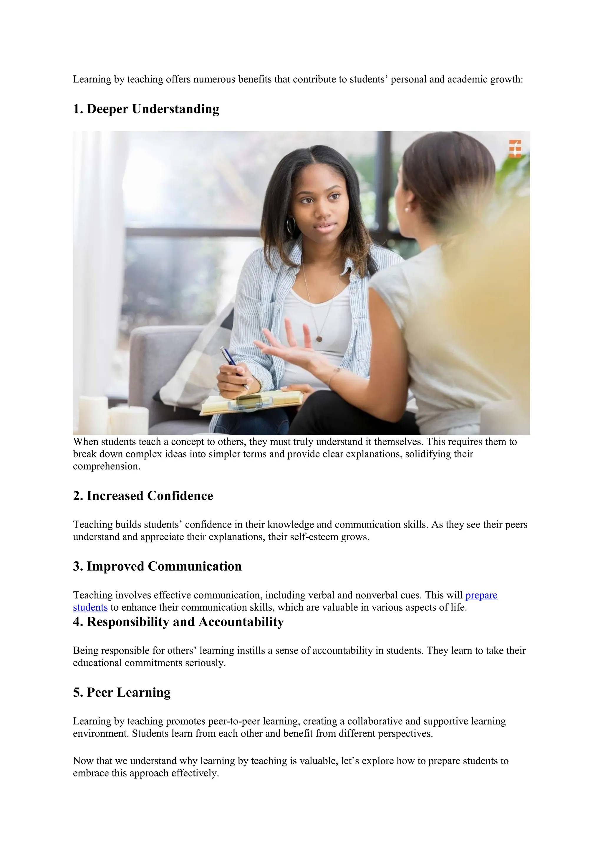 9 Best Ways To Prepare Students For Learning By Teaching | Future ...