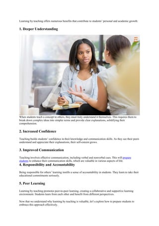 9 Best Ways To Prepare Students For Learning By Teaching | Future ...