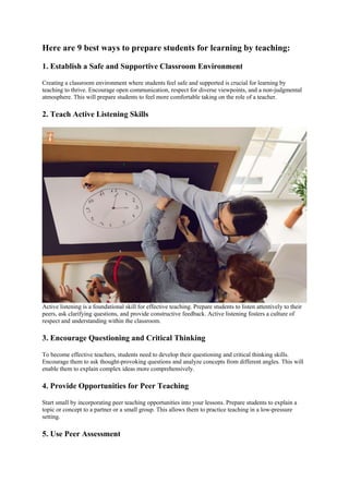 9 Best Ways To Prepare Students For Learning By Teaching | Future ...