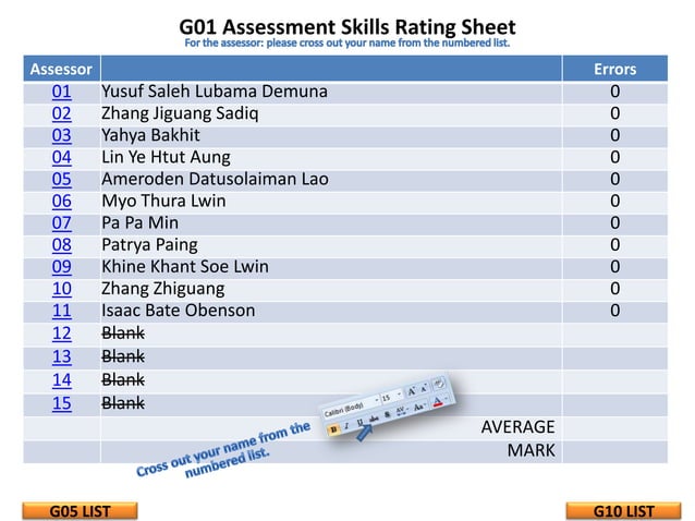 How to Prepare the Assessment Sheets | PPTX