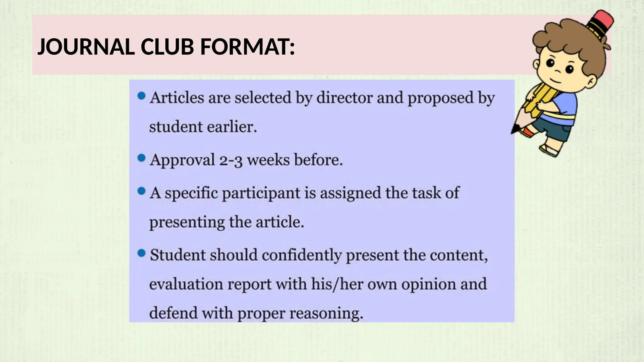 HOW TO PRESENT A JOURNAL CLUB - an awareness | PPTX