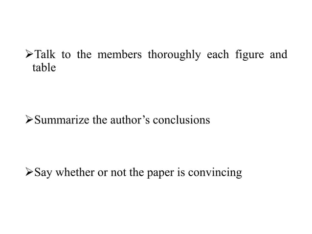 How to present a journal club | PPTX | Publishing Industry | Industries