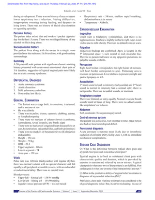 How to present a long case in cardiology bedside discussion | PDF