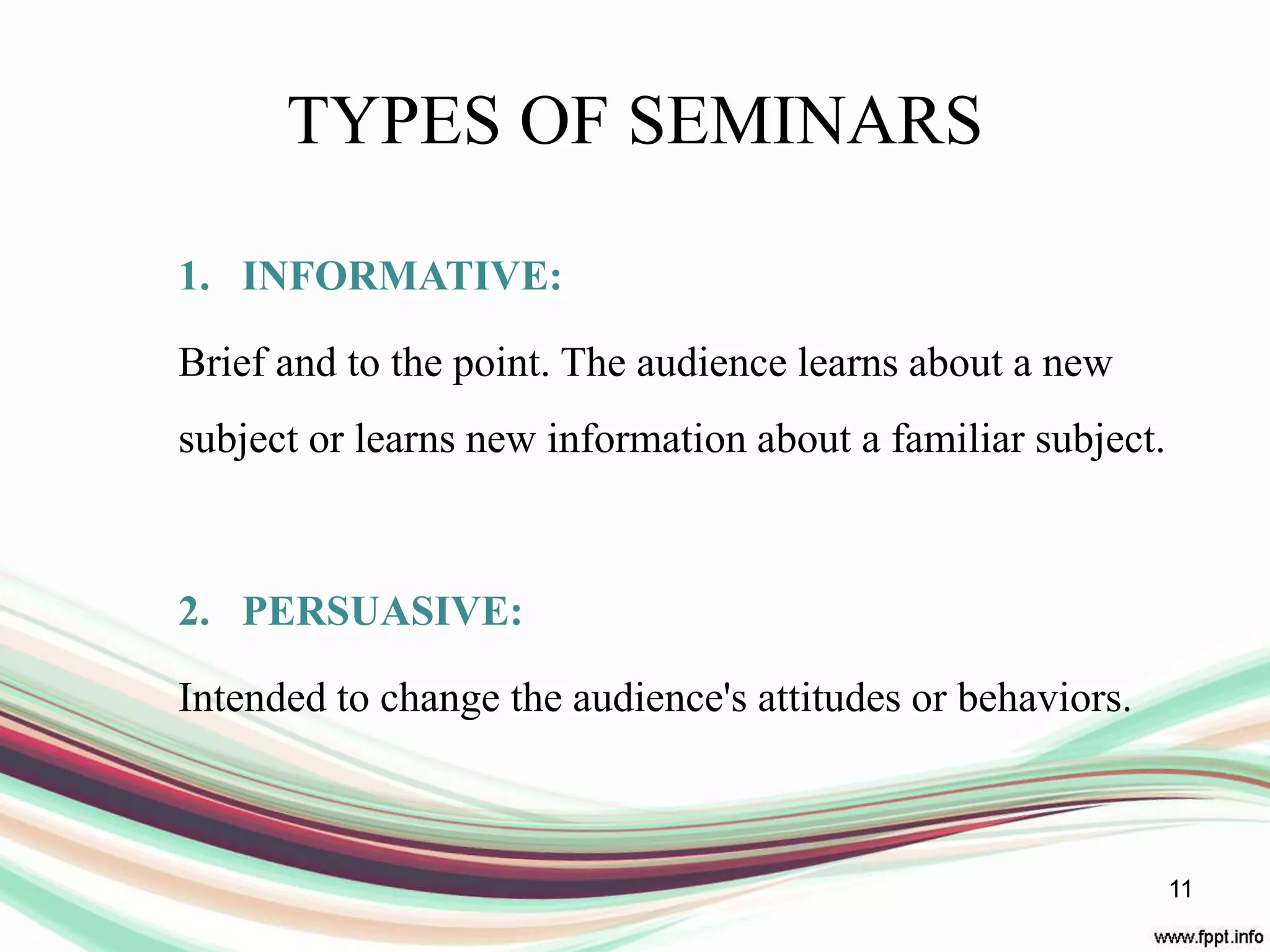 How to present a seminar | PPTX