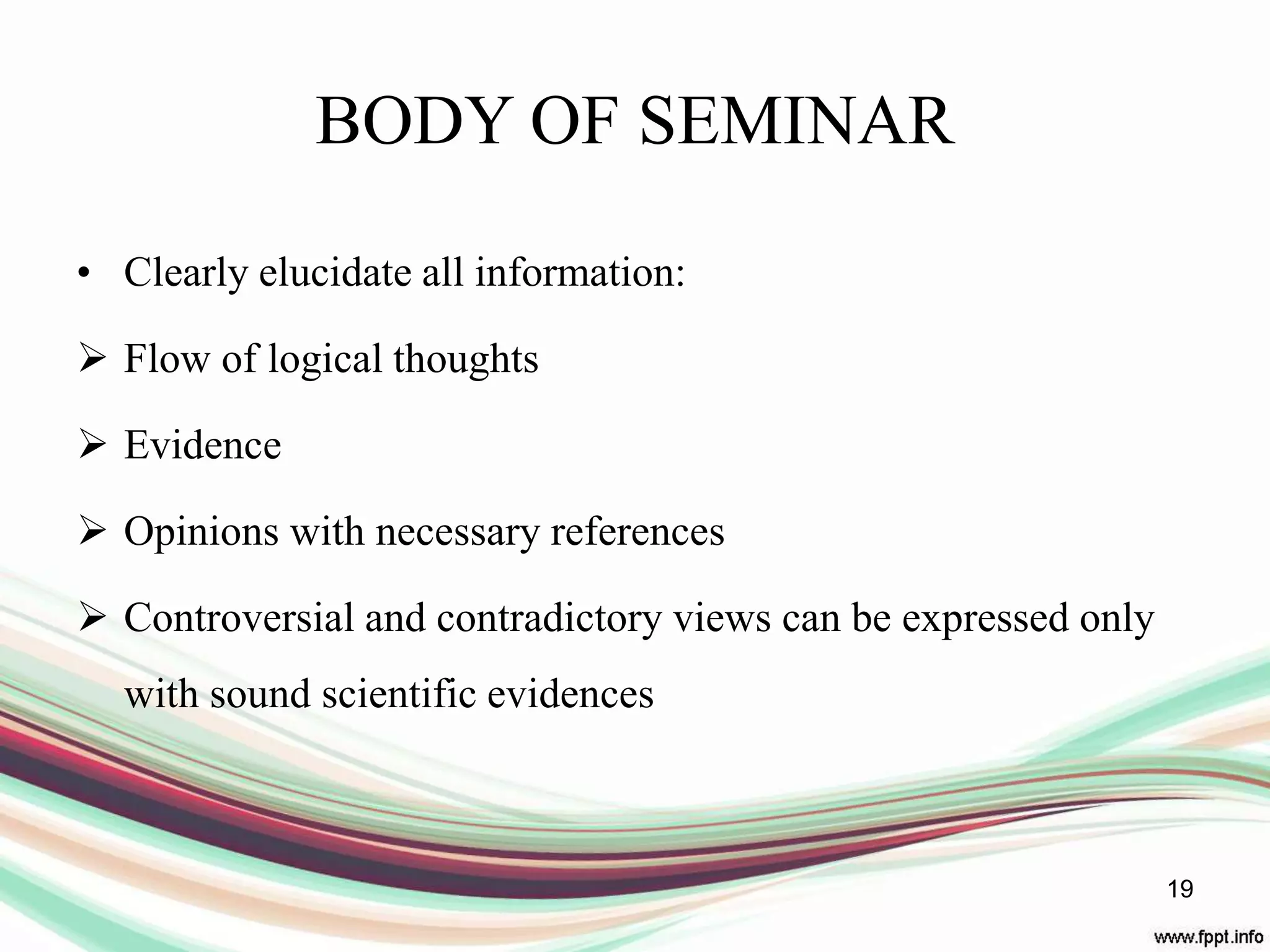 How to present a seminar | PPTX