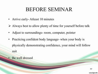 How to present a seminar | PPTX
