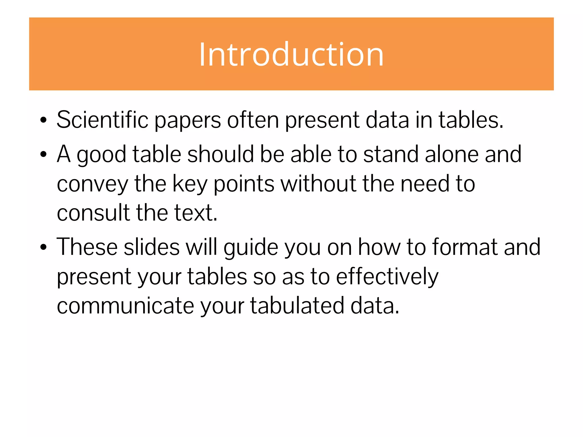 How to present data effectively in tables | PPT