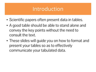How to present data effectively in tables | PPT