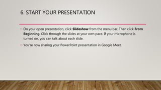 How to present in google meet final | PPTX