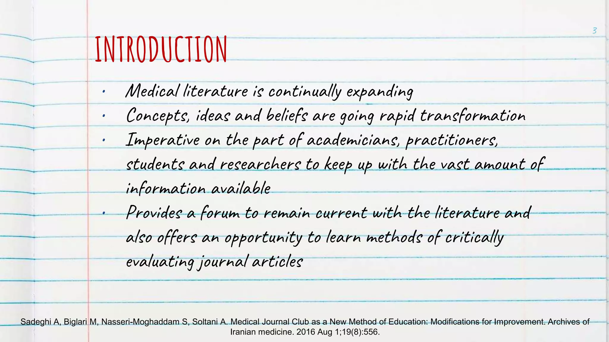How to Present Journal Club | PPTX
