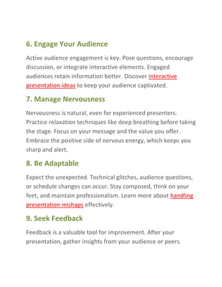 How to Present Like a Pro | PDF