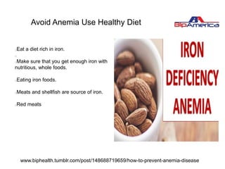 How to prevent amemia disease | PPTX
