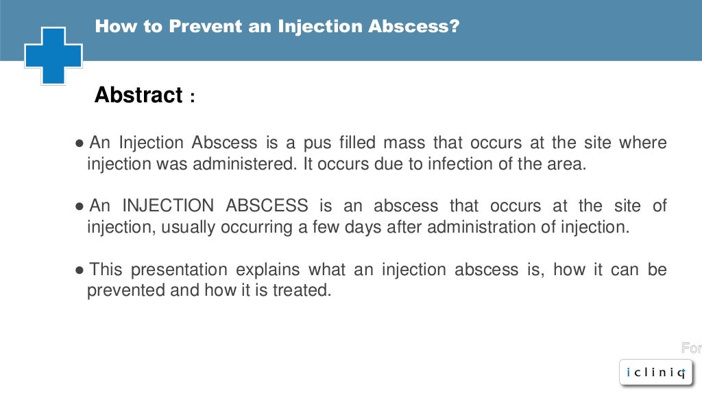 How to Prevent an Injection Abscess