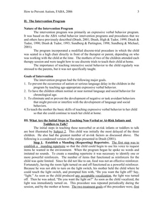 How to prevent autism by teaching at risk infants and toddlers to talk ...