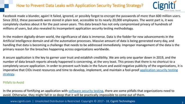 How To Prevent Data Leaks With Application Security Testing Strategy Ppt
